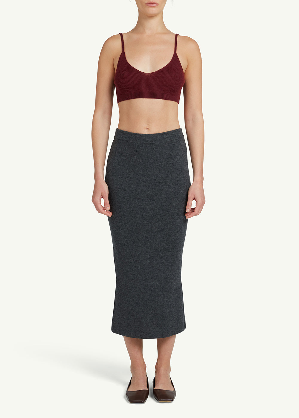 Knitted Skirt Wool Fishtail Skirt 🧈 Grey Mermaid Knit Skirt – CiL