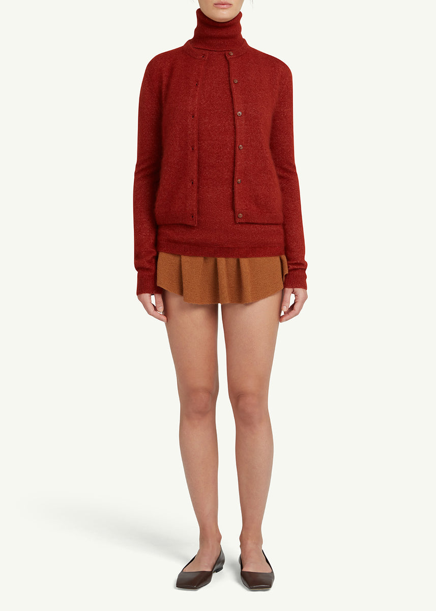 RED LIGHTWEIGHT CASHMERE CARDIGAN – CiL